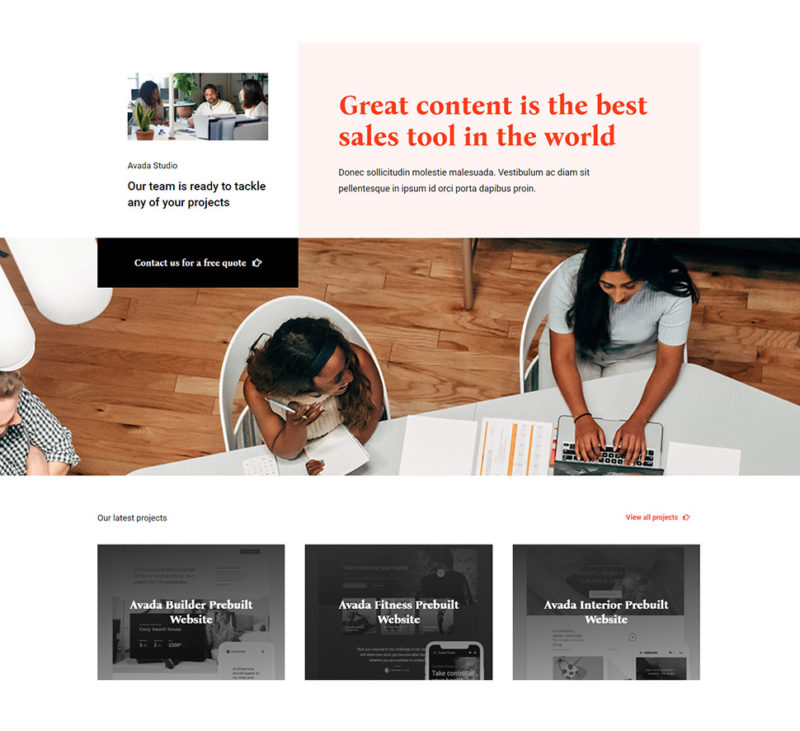 Avada Studio – Amazing prebuilt content for Avada.